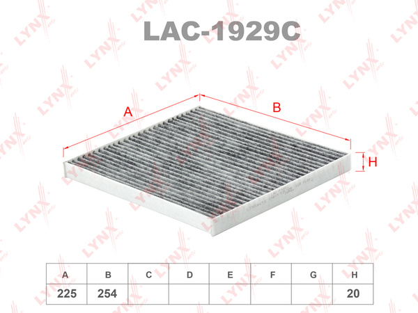 Фильтр салонный LYNXauto 1LNLAC-1929C_5 - купить по выгодным ценам в ...