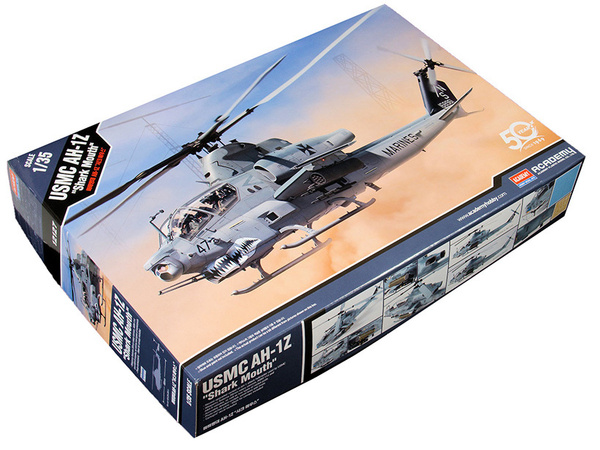 12127 Academy сборная модель Вертолет USMC AH-1Z Shark Mouth (1:35 ...