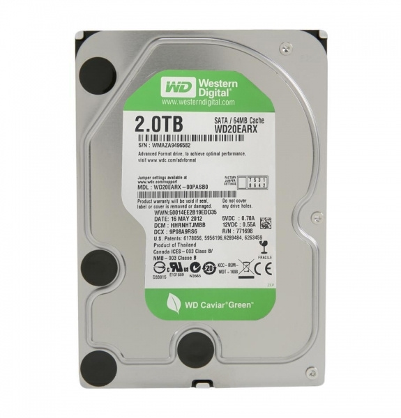 Жесткий диск Western Digital WD20EARX 2Tb SATAIII 3,5" HDD HDD 2 ТБ ...