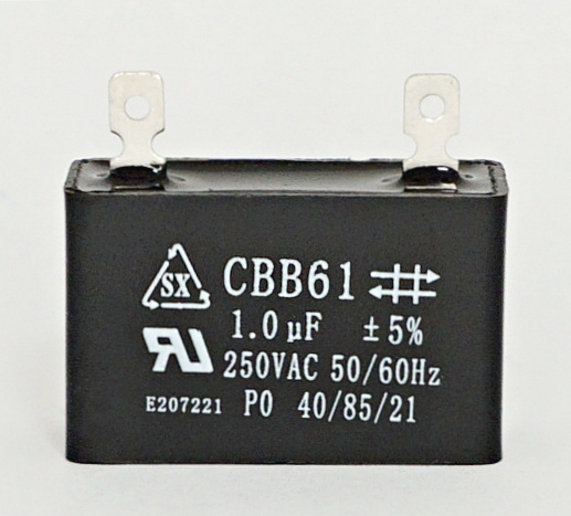1 мкф 250В (32х12х20) 5% с клеммами CBB-61 Конденсатор пусковой ...