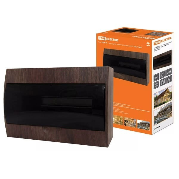 Бокс ЩРН-П TDM Эко (бук), 18 модулей, навесной, пластик, IP40 - купить по выгодной цене в ...