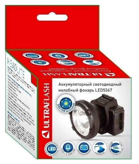 Ultraflash Налобный фонарь купить на OZON по низкой цене (669577662)