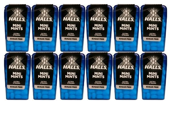 Конфеты Halls Mini Mints Extra Strong без сахара со вкусом мяты и ...
