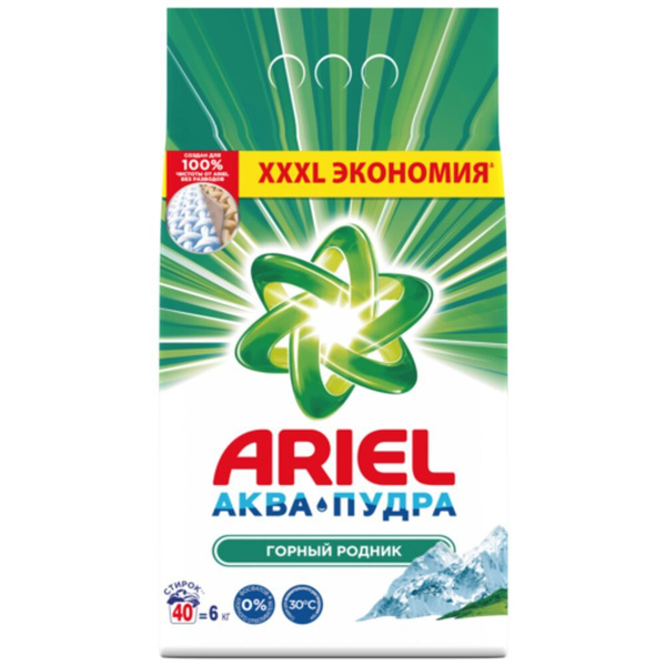 Ariel Стиральный порошок Горный родник (автомат), 6 кг. - купить с ...
