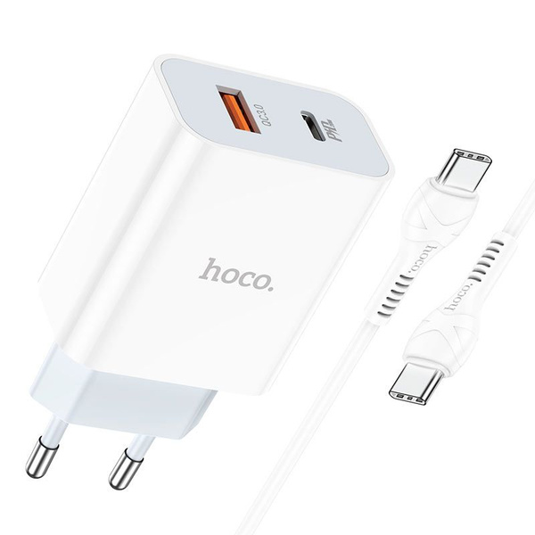 Сетевое зарядное устройство СЗУ, 1 USB 3.0 QC+1 PD 20W (C97A), HOCO ...