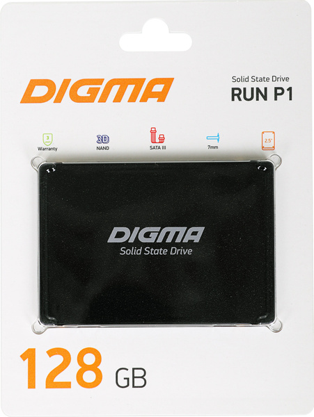 128 ГБ Внутренний SSD-диск Digma TLC 3D NAND SATA III Run P1 ...
