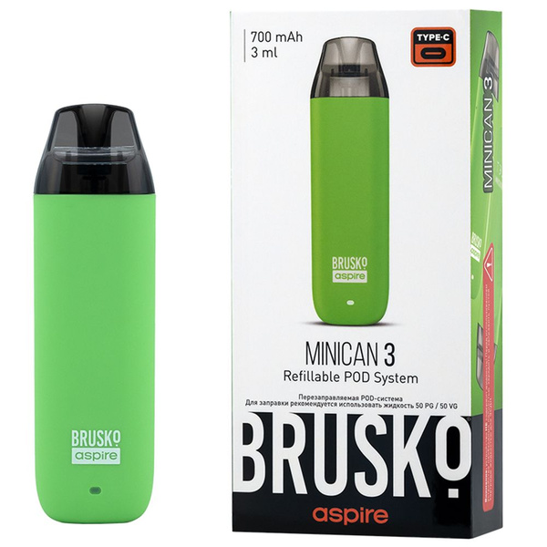 Brusko Minican 3, 700 mAh, светло-зеленый - купить с доставкой по ...