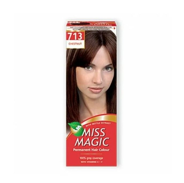 Краска для волос Miss Magic 713 Каштан - купить с доставкой по выгодным ...