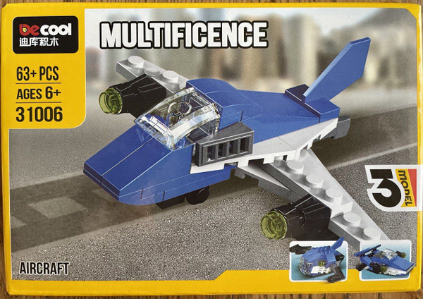 Конструктор Decool 3 в 1 Самолет - купить с доставкой по выгодным ценам в интернет-магазине OZON ...