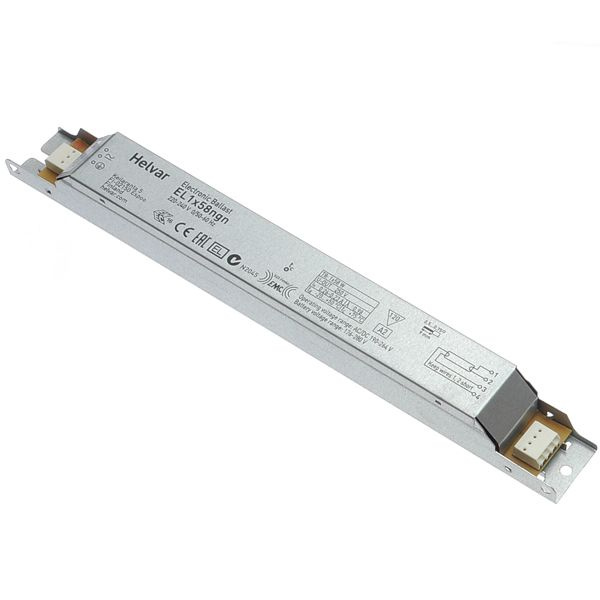 Дроссель EL2х58ngn электронный для 2-х люминесцентных ламп 58Вт, Т8 ...