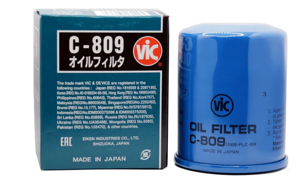Фильтр масляный Vic C809 - купить по выгодным ценам в интернет-магазине OZON (819961342)