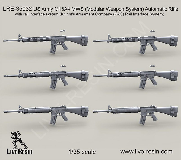Live Resin US Army M16A4 MWS (Modular Weapon System) Automatic Rifle ...