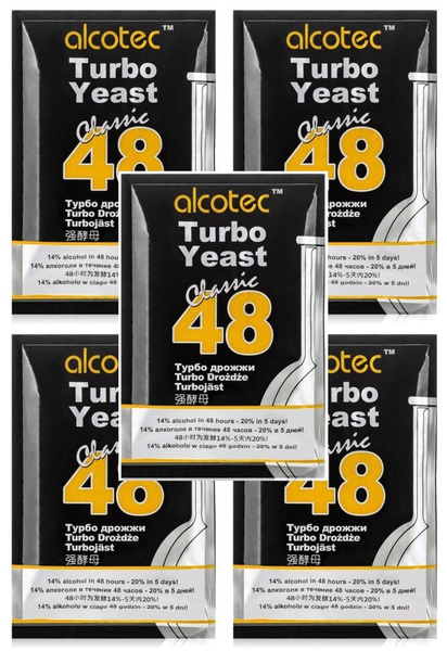 Дрожжи спиртовые ALCOTEC 48 Classic Turbo / Алкотек 48 Классик Турбо, 5 ...