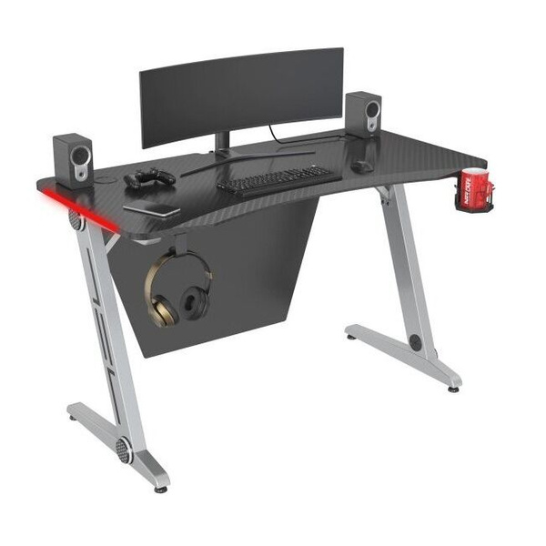 Компьютерный стол Cactus CS-GTZ-SL-CARBON-RED, 120х60х73 см - купить по ...