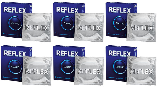 Reflex Презервативы №3 Classic, в смазке, 6 упаковок - купить с доставкой по выгодным ценам в ...