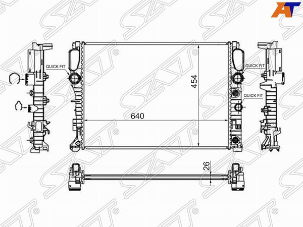 Радиатор охлаждения для Мерседес W211 2002-2009, Mercedes W211 радиатор ...