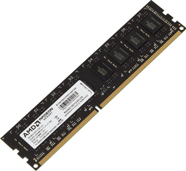 Модуль оперативной памяти AMD DDR3 1600 Мгц 1x8 ГБ (R538G1601U2S-U ...