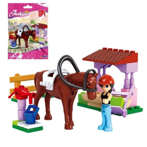 Ausini, Конструктор Девчонки "Конюшня", 45 деталей, 1 набор - купить с ...