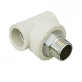 Тройник PP-R комбинированный под ключ HР 25*1/2" Pilsa белый 10 шт ...