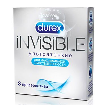 Durex Invisible, 3 шт. Презервативы самые тонкие - купить с доставкой ...