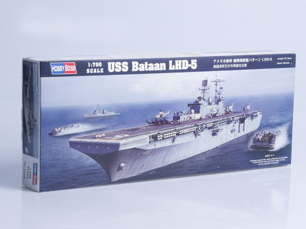 Сборная модель судна Hobby Boss Корабль USS Bataan LHD-5, масштаб 1/700 ...