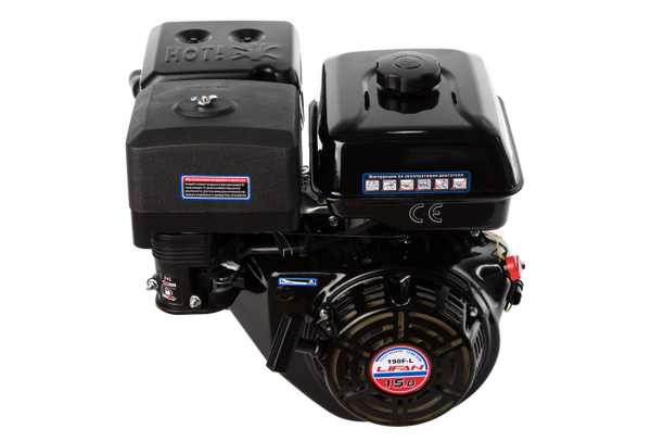 Двигатель бензиновый Lifan 190F-L (15 л.с., горизонтальный вал 25 мм, шестеренчатый редуктор ...