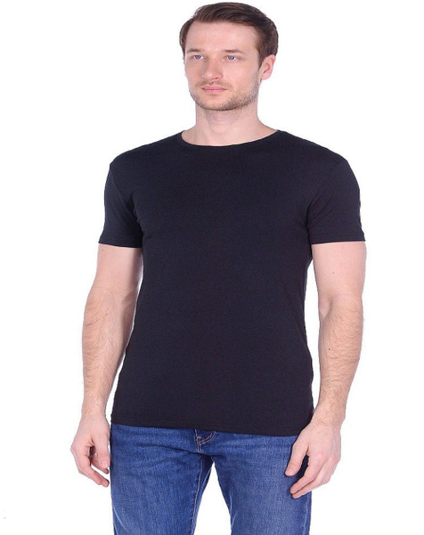 Футболка OTS, размер 54, цвет черный, 47% Хлопок 47%Модал 6% Эластан - купить по выгодной цене в ...