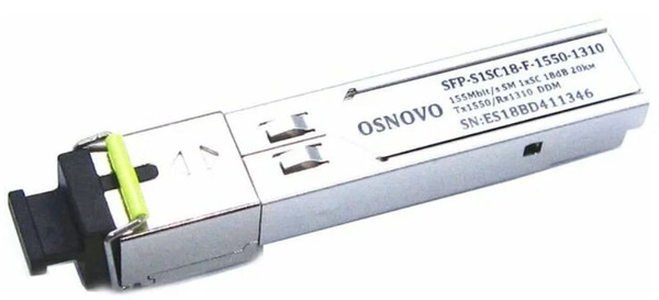 Трансивер OSNOVO SFP-S1SC18-F-1550-1310-I - купить с доставкой по выгодным ценам в интернет ...