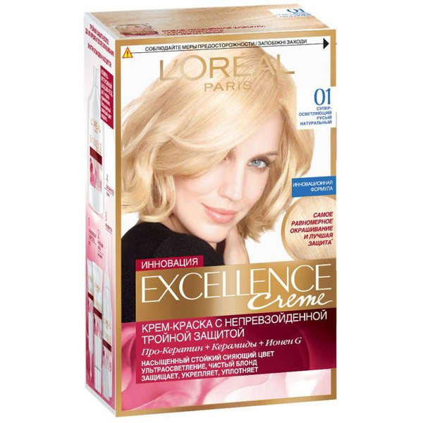 L'Oreal Paris Краска для волос Эксэланс Блонд сюпрем, Оттенок 01 Супер ...