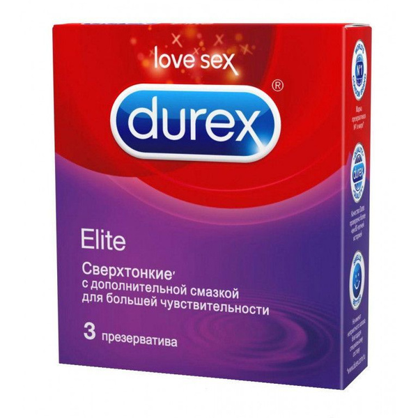 Презервативы Дюрекс (Durex) Elite сверхтонкие 3 шт - купить с доставкой ...