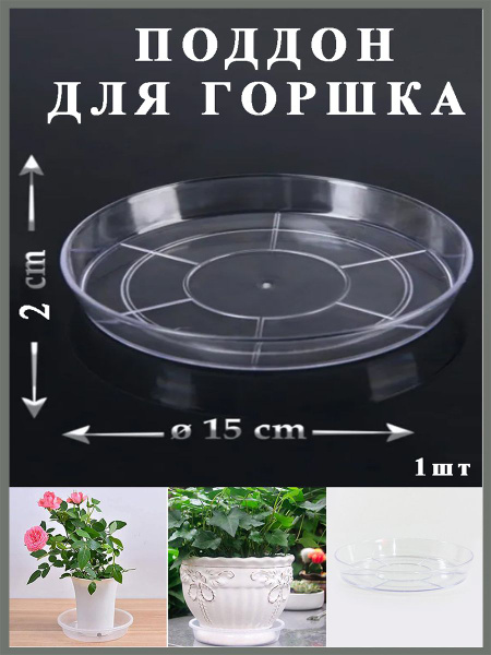 Прозрачный поддон для цветочных горшков, 1 шт - купить с доставкой по ...