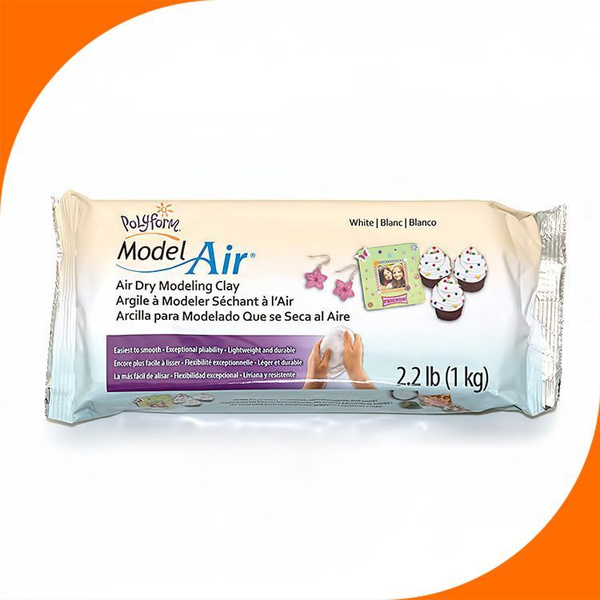 Полимерная глина Sculpey Model Air белый, 1 кг - купить с доставкой по ...