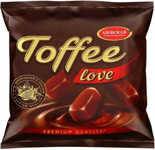 Ирис глазированный шоколадный "Toffee love" Азовская кондитерская ...