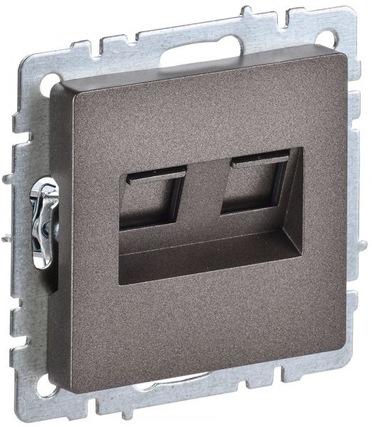 IEK BRITE Розетка двойная RJ11+RJ45 кат.5E РК/Т12-БрТБ темная бронза, BR-KT20-O-1-K45 - купить ...