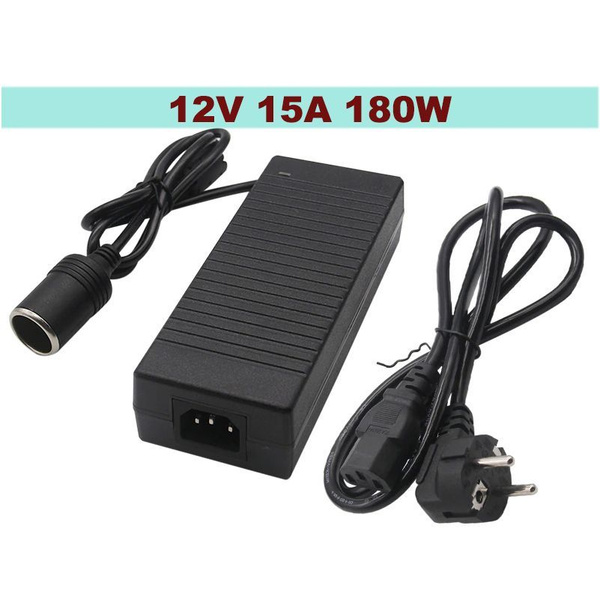 Адаптер питания сетевой с гнездом прикуривателя 220V в 12V 15A ...