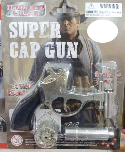 Пистолет металлический SUPER CAP GUN с глушителем. - купить с доставкой по выгодным ценам в ...