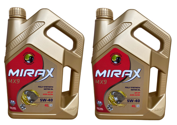 Масло моторное MIRAX MX9 SP A3/B4 5W-40 Синтетическое 8 л купить c доставкой на OZON по низкой ...