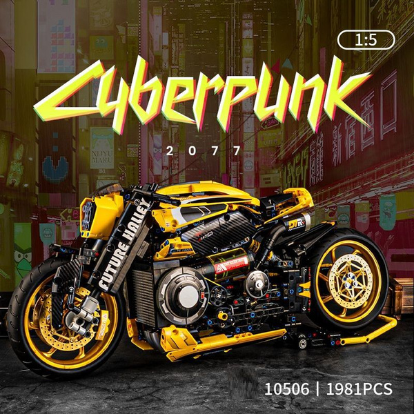 "Модель механической сборки мотоцикла в стиле киберпанк 1:5 с использованием 1981 строительных ...