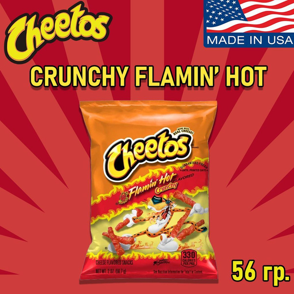 Американские кукурузные чипсы Cheetos Crunchy Flamin' Hot, 56.7 гр ...