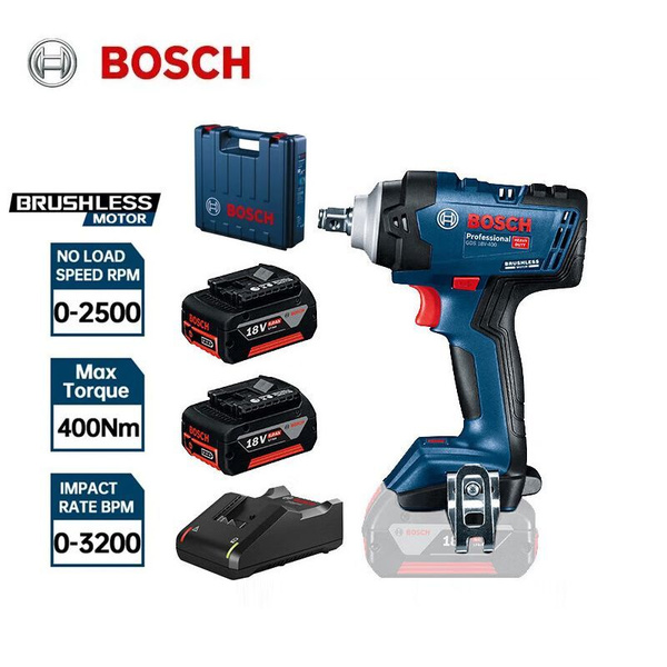 Аккумуляторный ударный гайковерт BOSCH GDS 18V-400, один аккумулятор ...