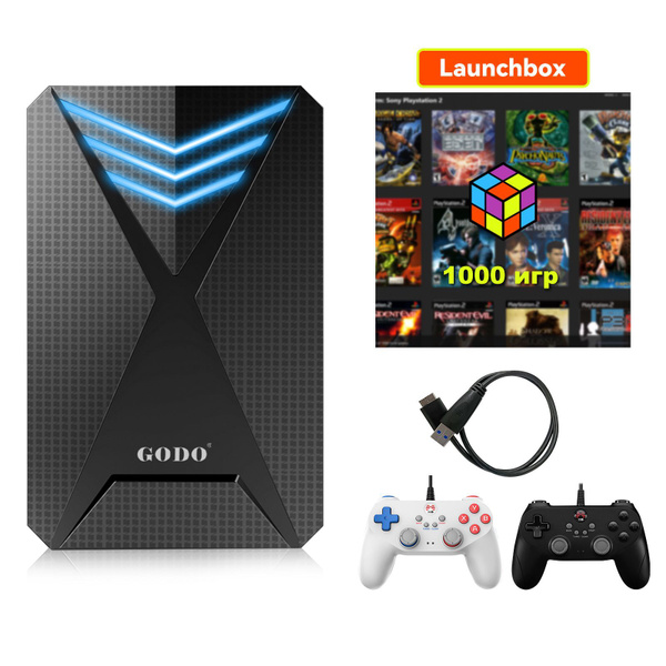 Консоль эмулятор Hyper Base LBox Retro Game Console HDD 2T с 1000 ретро игр, игровая система ...