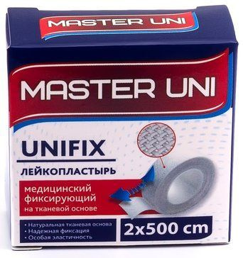 Лейкопластырь Мастер-Юни (Master Uni) Юнификс 2смх5м тканевый - купить ...