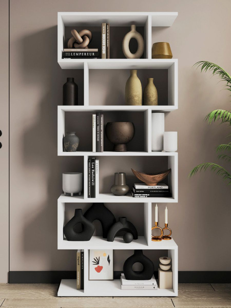 Стеллаж СП1_Белый, 73х25х174 см, FL11 - купить по выгодной цене в интернет-магазине OZON (906250033)