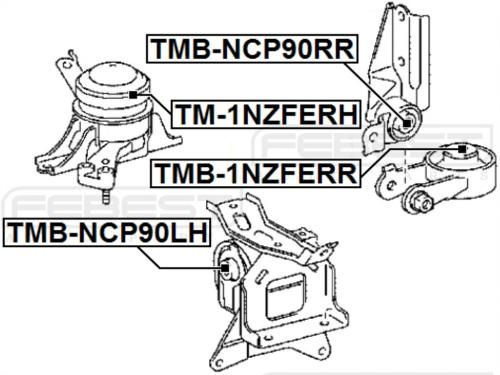 Сайлентблок toyota yaris Febest TMB-NCP90RR - купить по доступным ценам ...
