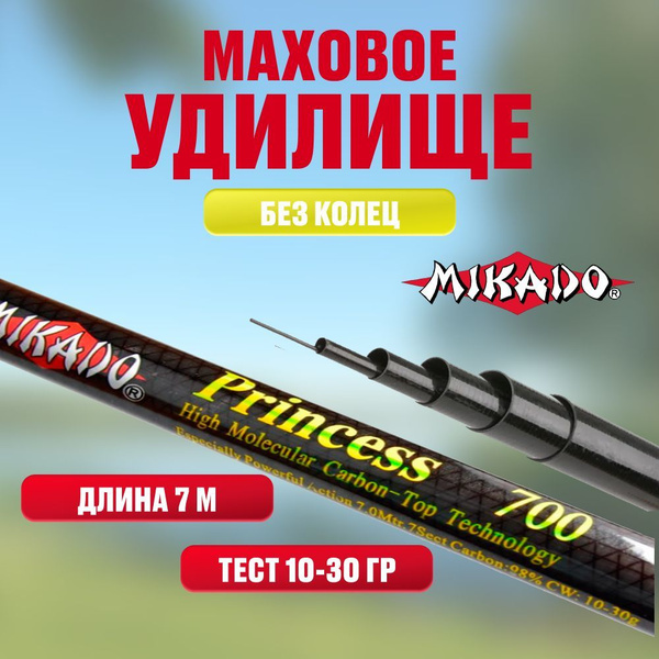 Удилище FISHING REPUBLIC удочка с кольцами микадо красная_черный ...