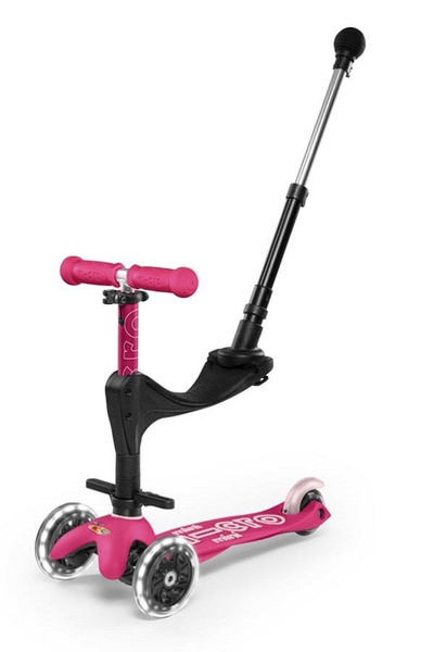 Характеристики m-cro Самокат Mini Deluxe Plus 3 в 1, розовый подробное ...