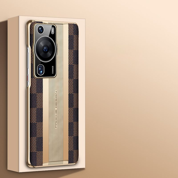 Роскошная кожа чехол для Huawei P60 Pro (Хуавей П60 Про), Классический ...