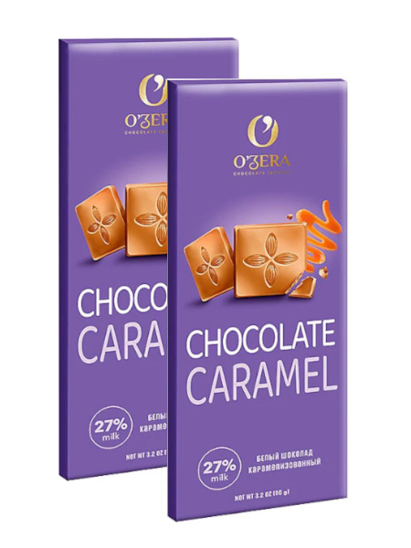 Шоколад Белый OZera Caramel КДВ, 2 шт по 90 г - купить с доставкой по выгодным ценам в интернет ...