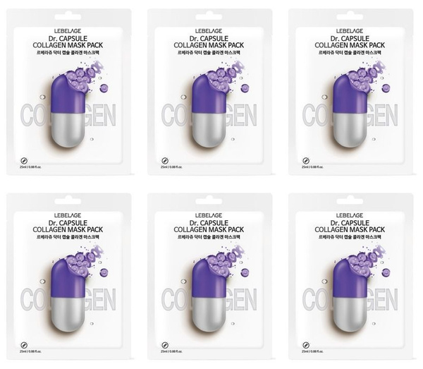 LEBELAGE Тканевая маска для лица с коллагеном Dr. Capsule Collagen Mask ...