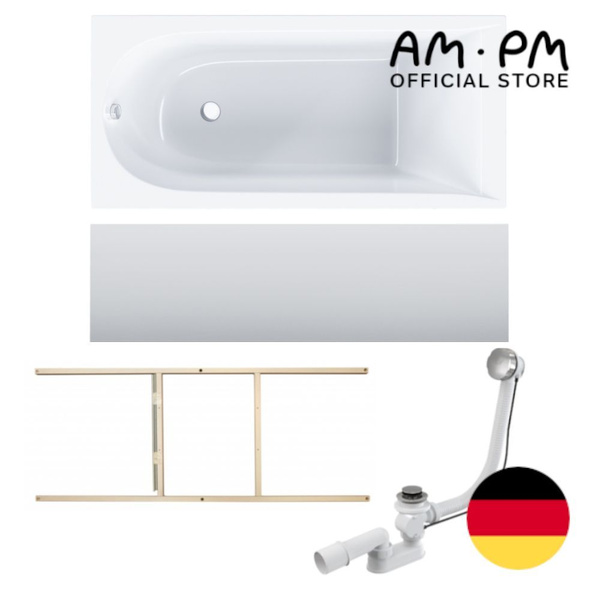Ванна акриловая AM.PM Spirit 150x70 комплект 4 в 1: ванна, каркас ...